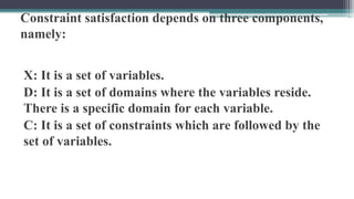 constraint satisfaction problems.pptx | Programming Languages | Computing