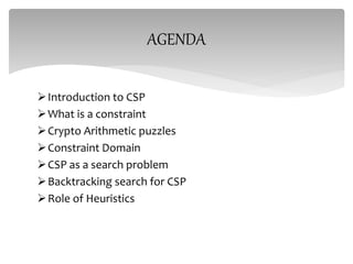 Constraint satisfaction problems (csp) | PPTX