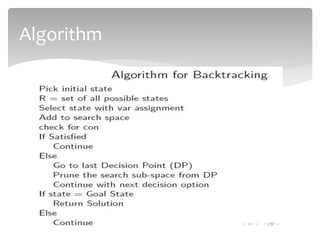 Constraint satisfaction problems (csp) | PPTX