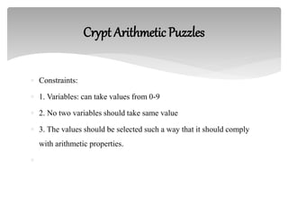 Constraint satisfaction problems (csp) | PPTX