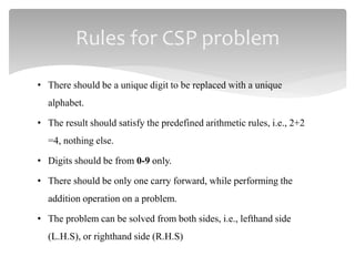 Constraint satisfaction problems (csp) | PPTX