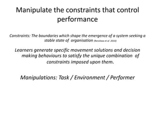 Constraints based coaching | PPT