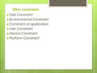 Constraints of designing for mobile devices | PPTX