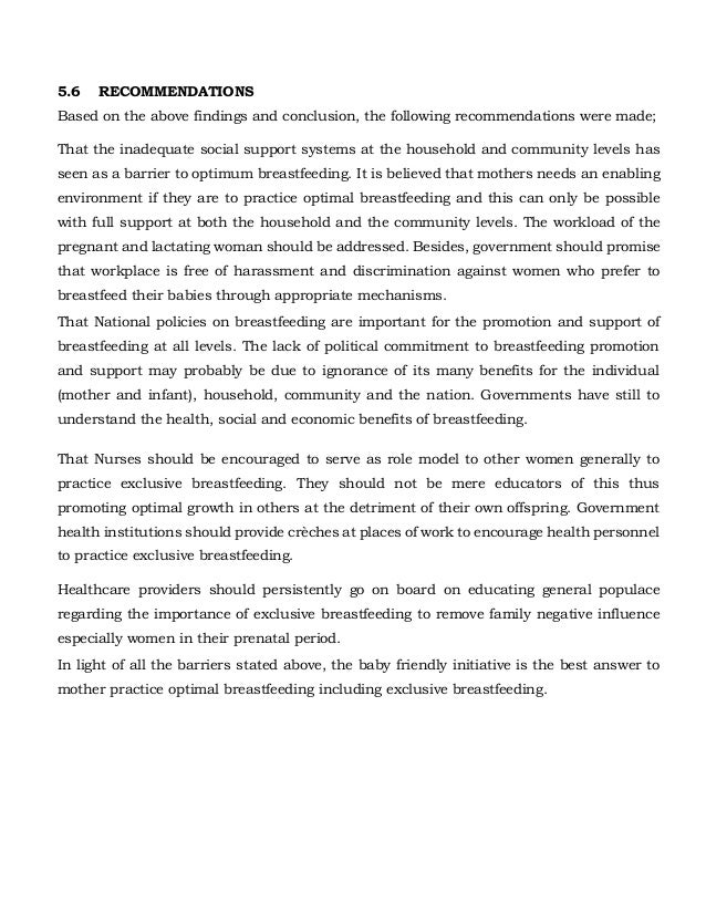 Constraints of exclusive breastfeeding practice among breastfeeding m…