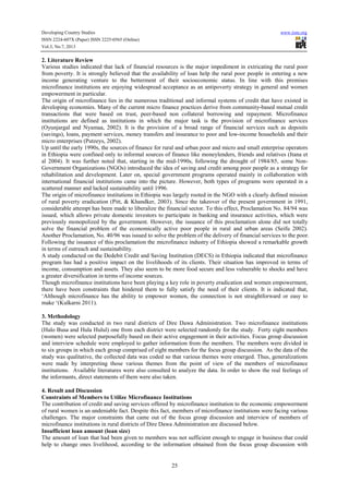 Constraints of rural women to utilize microfinance institutions the ...