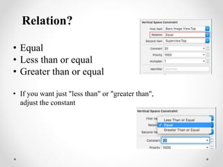 Auto Layouts , NSLayoutConstraint, Traits in iOS | PPT