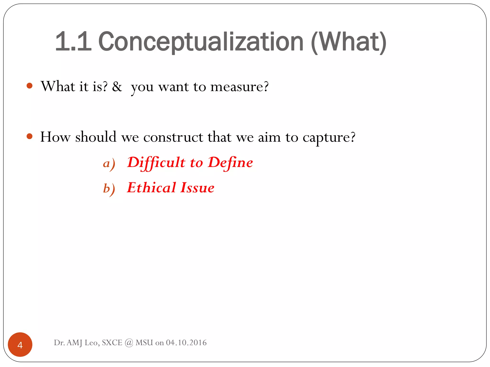 Construction of non cognitive instruments, Tools Construction or ...