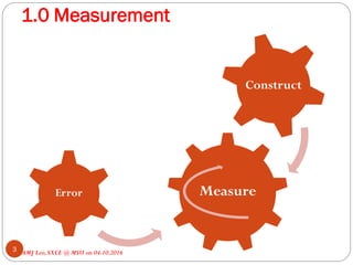 Construction of non cognitive instruments, Tools Construction or ...