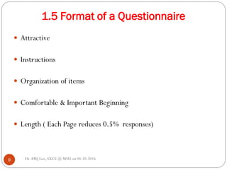 Construction of non cognitive instruments, Tools Construction or ...