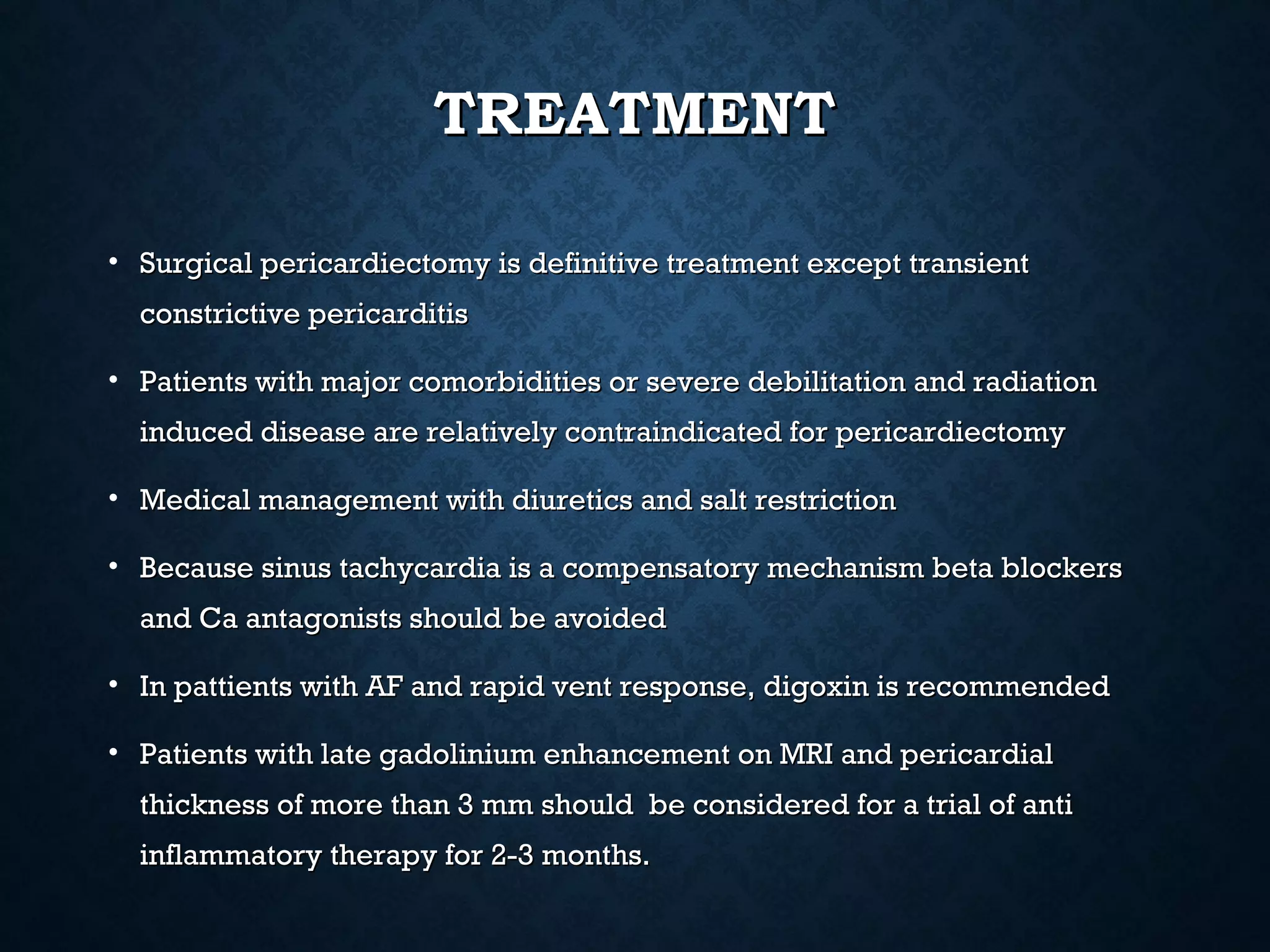 Constrictive pericarditis | PPT