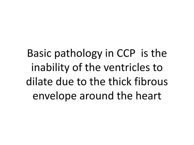 Constrictive pericarditis pathophysiology | PPTX