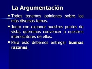 Construcción de argumentos | PPT
