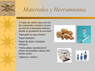 Construcción De Horno Solar | PPT