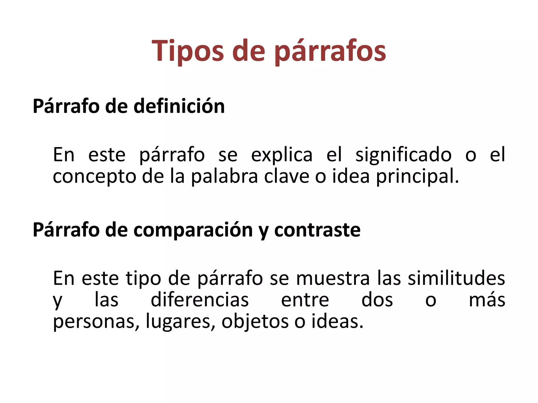 Construccion de parrafos | PPT