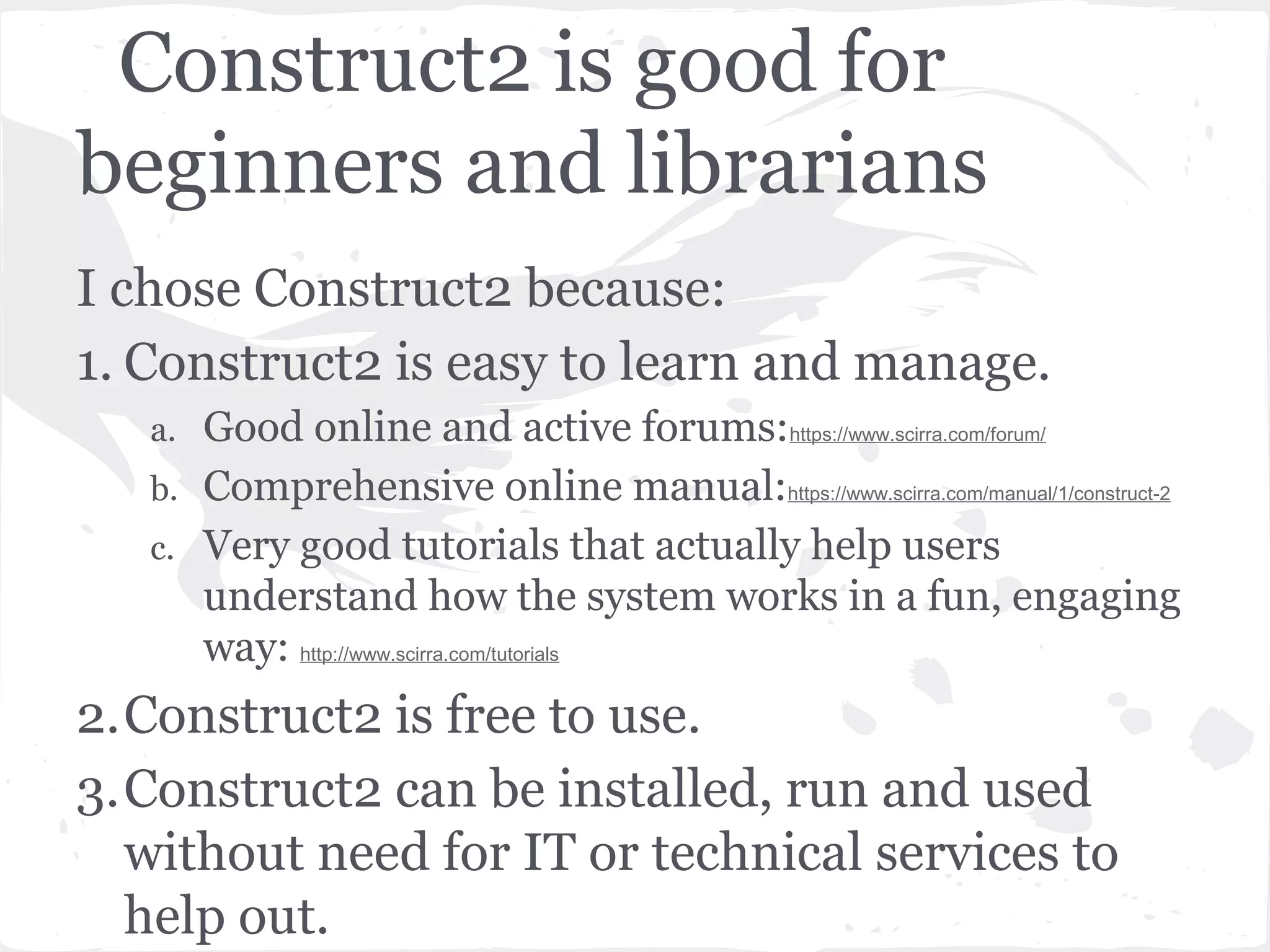 Construct2 games tech2 | PPT