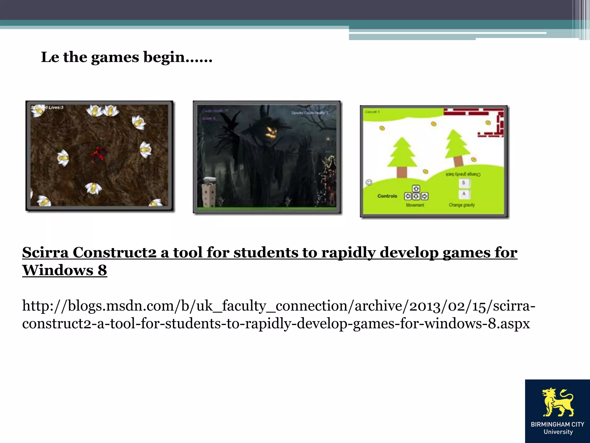 Construct2 Microsoft Conference | PPT