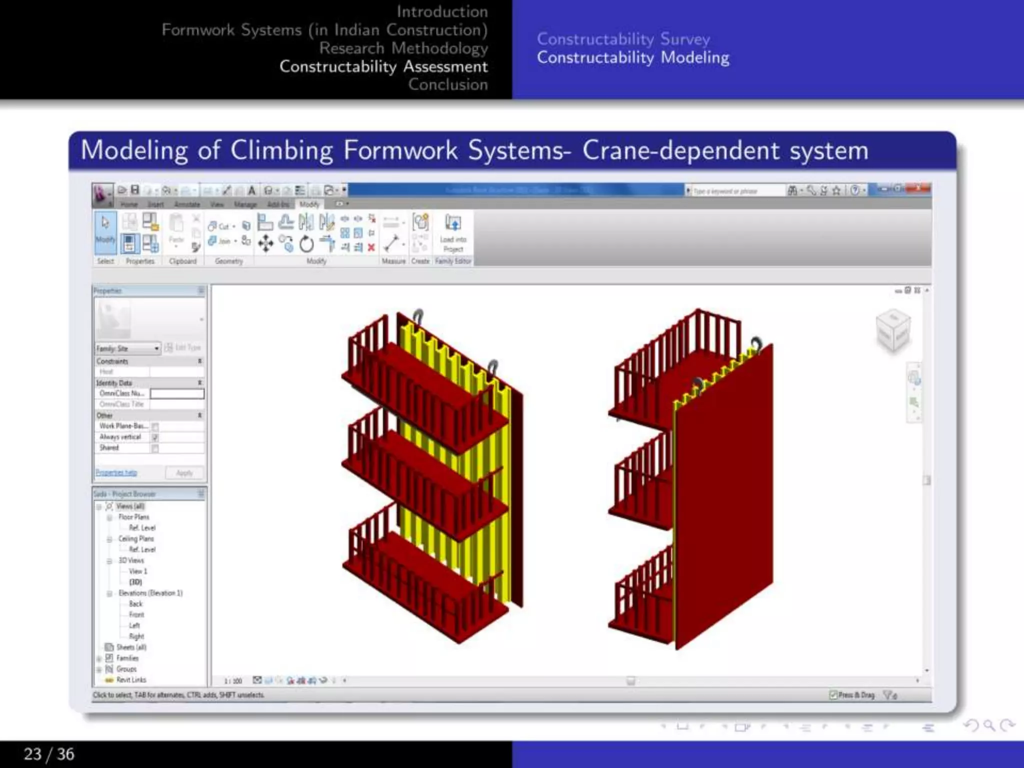 Constructability Assessment of Climbing Formwork Systems using Building Information Modeling | PDF