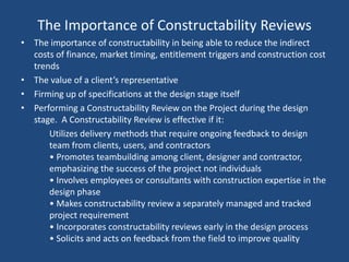 Constructability In Construction | PPTX