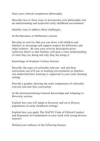 Construct a Diversity Toolkit, which will demonstrate the knowledge,.docx