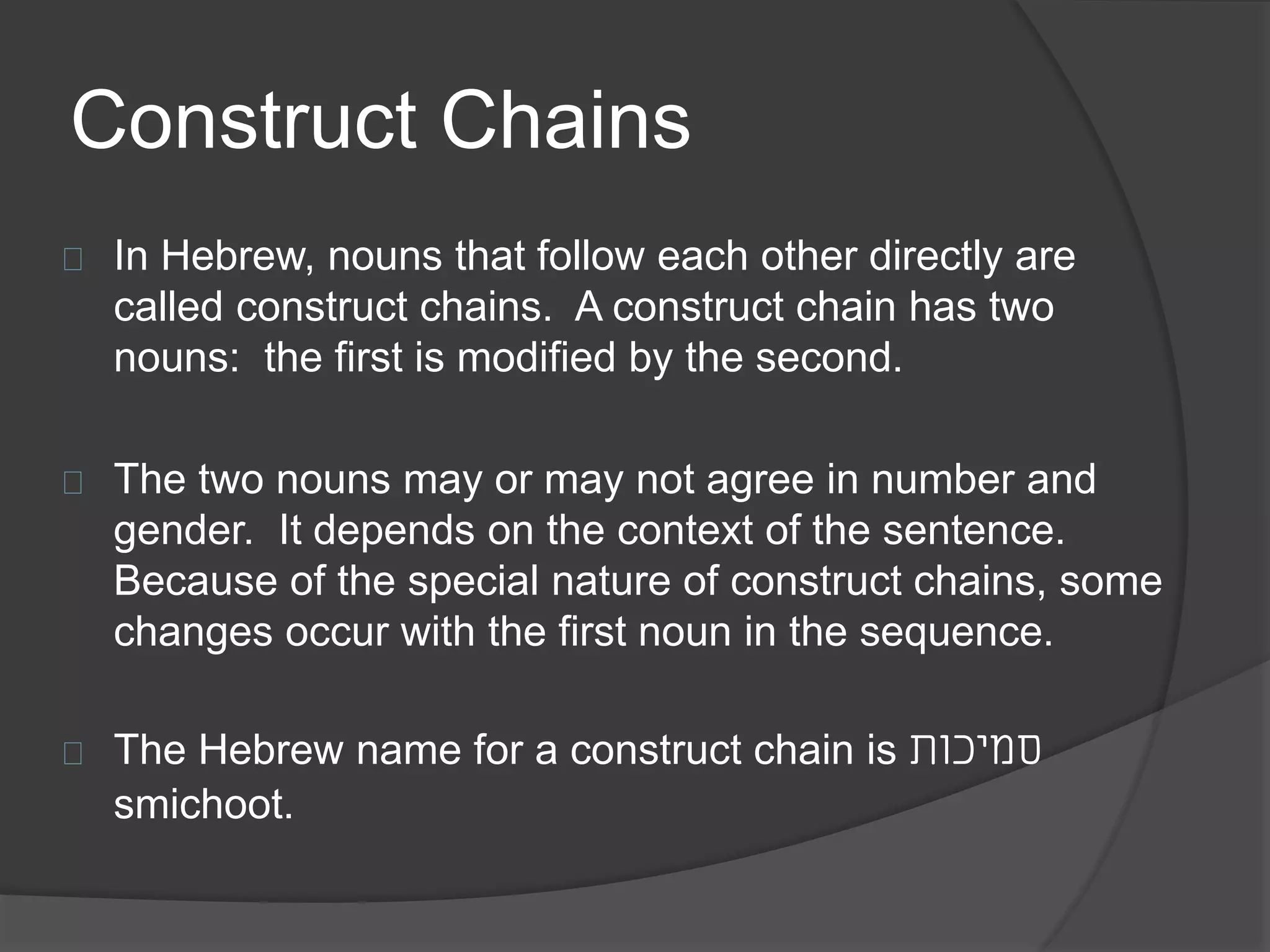 Construct chains | PPTX