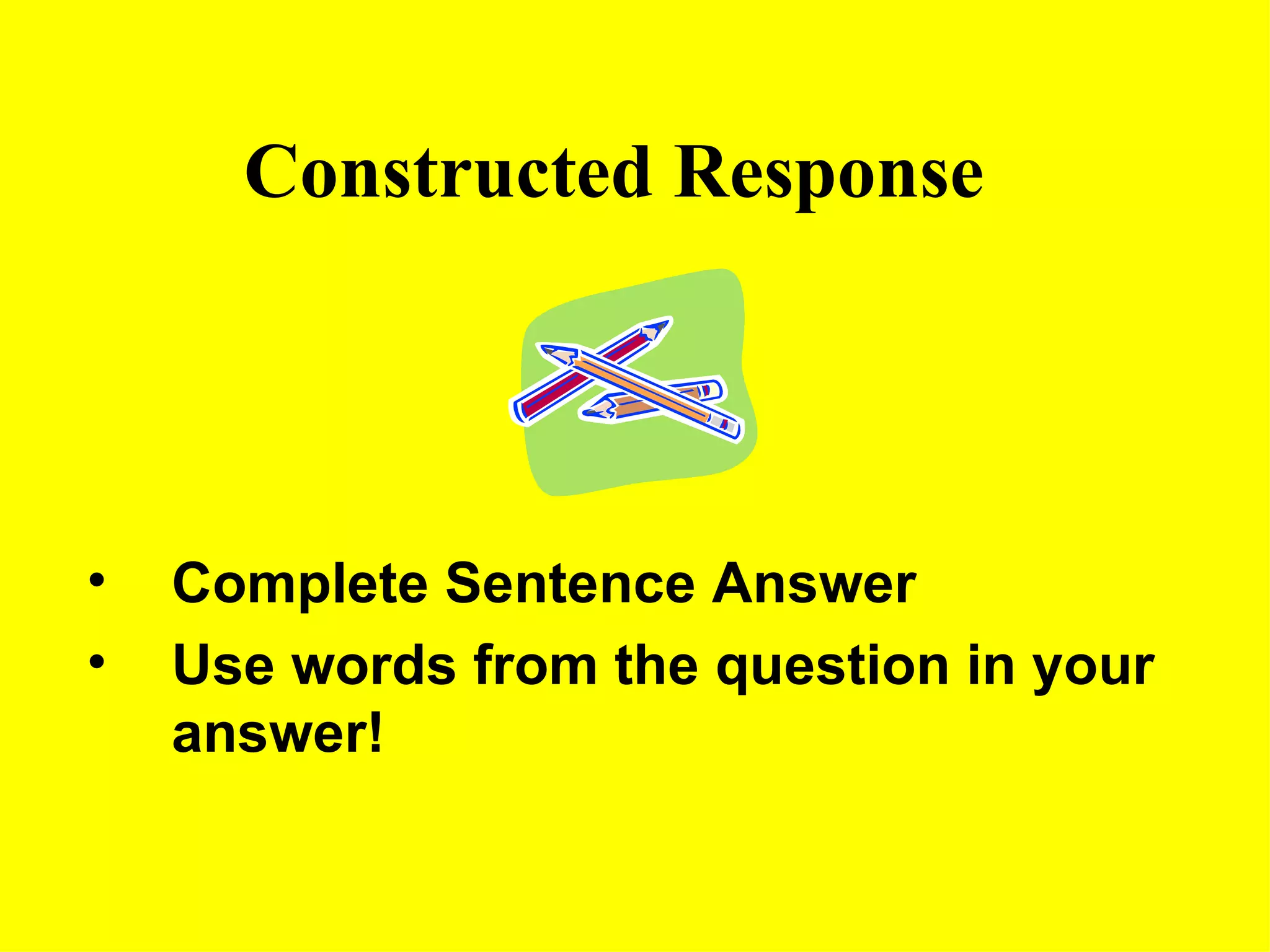 Constructed response | PPT