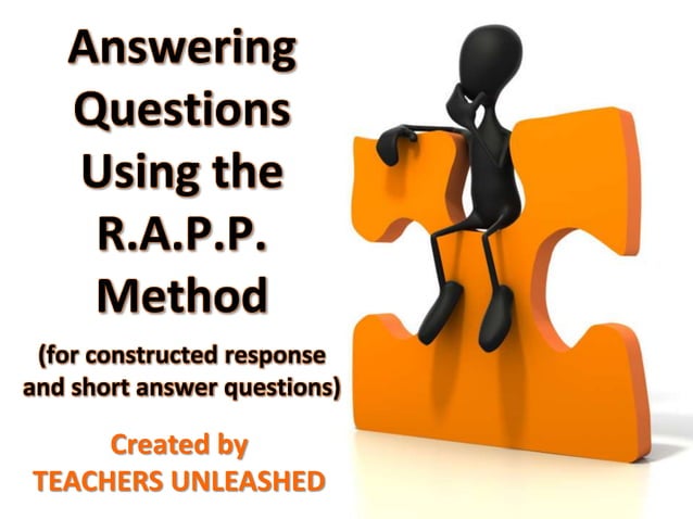 Constructed Response using the RAPP method | PPTX