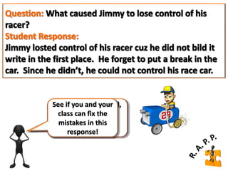 Constructed Response using the RAPP method | PPTX