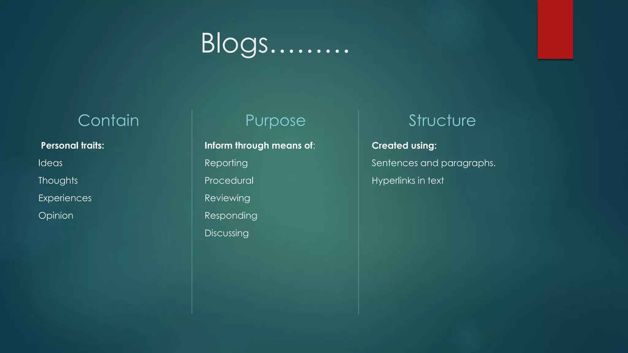 Constructing a blog | PPTX