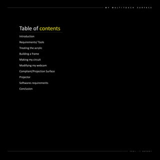 Constructing a multi touch interface | PDF