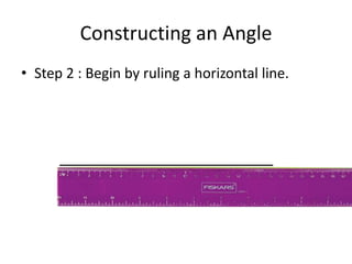 Constructing an angle or triangle using a protractor | PPTX