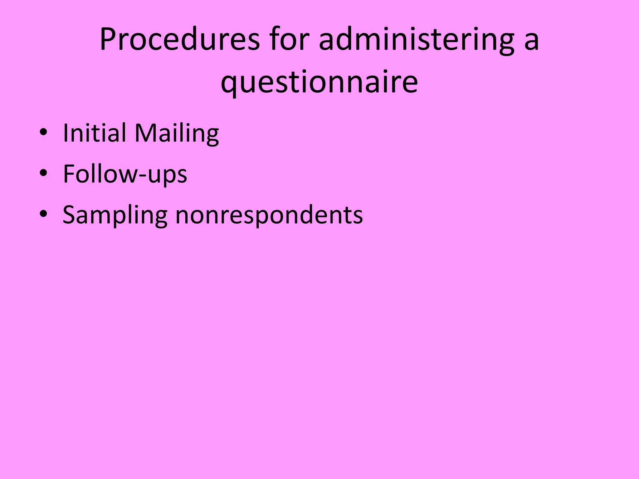Constructing and using questionnaires and interview schedules | PPTX