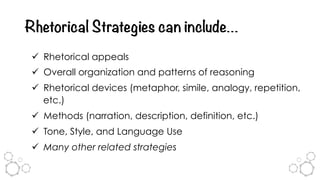 Constructing a thesis for a rhetorical analysis | PPT