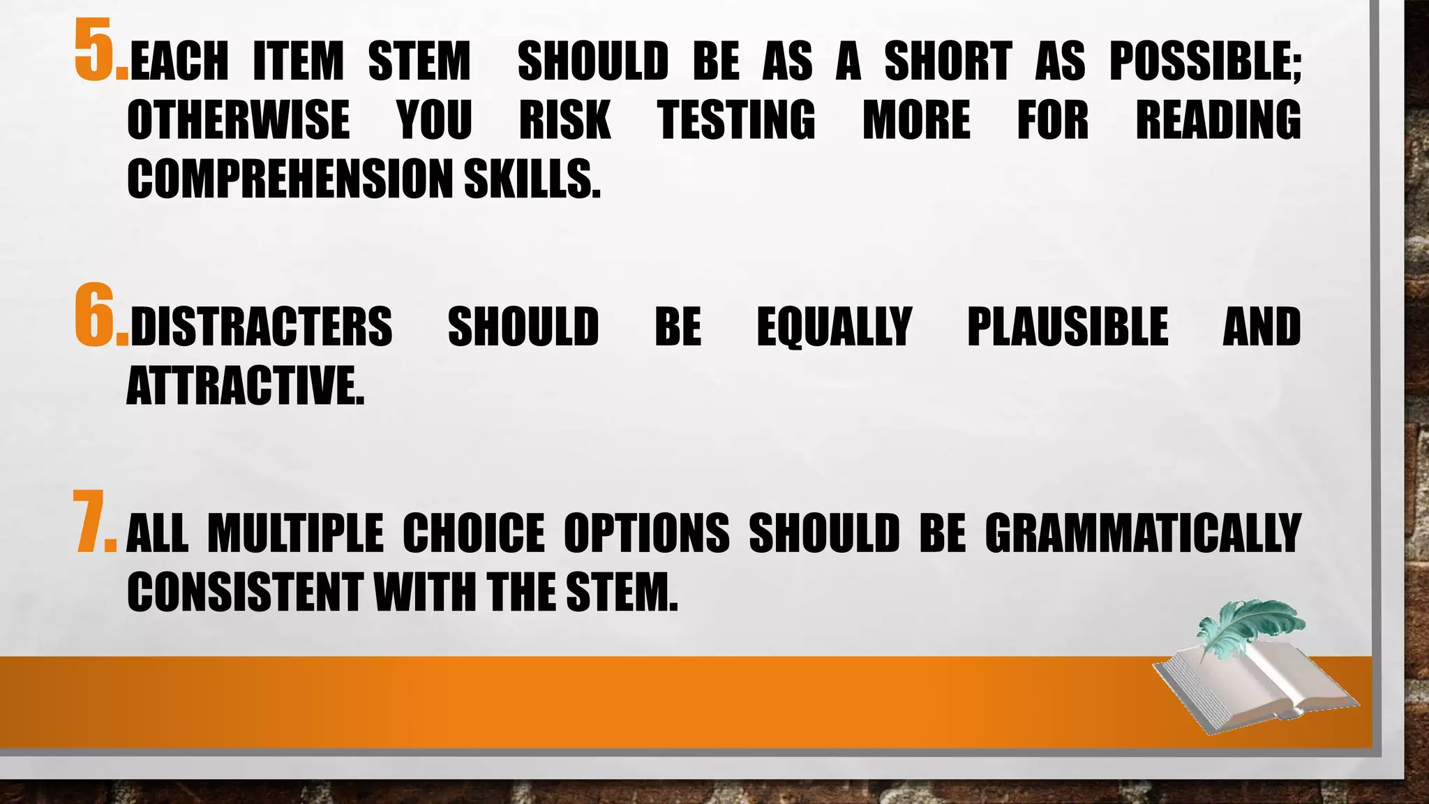 Constructing A True Or False Test Pptx