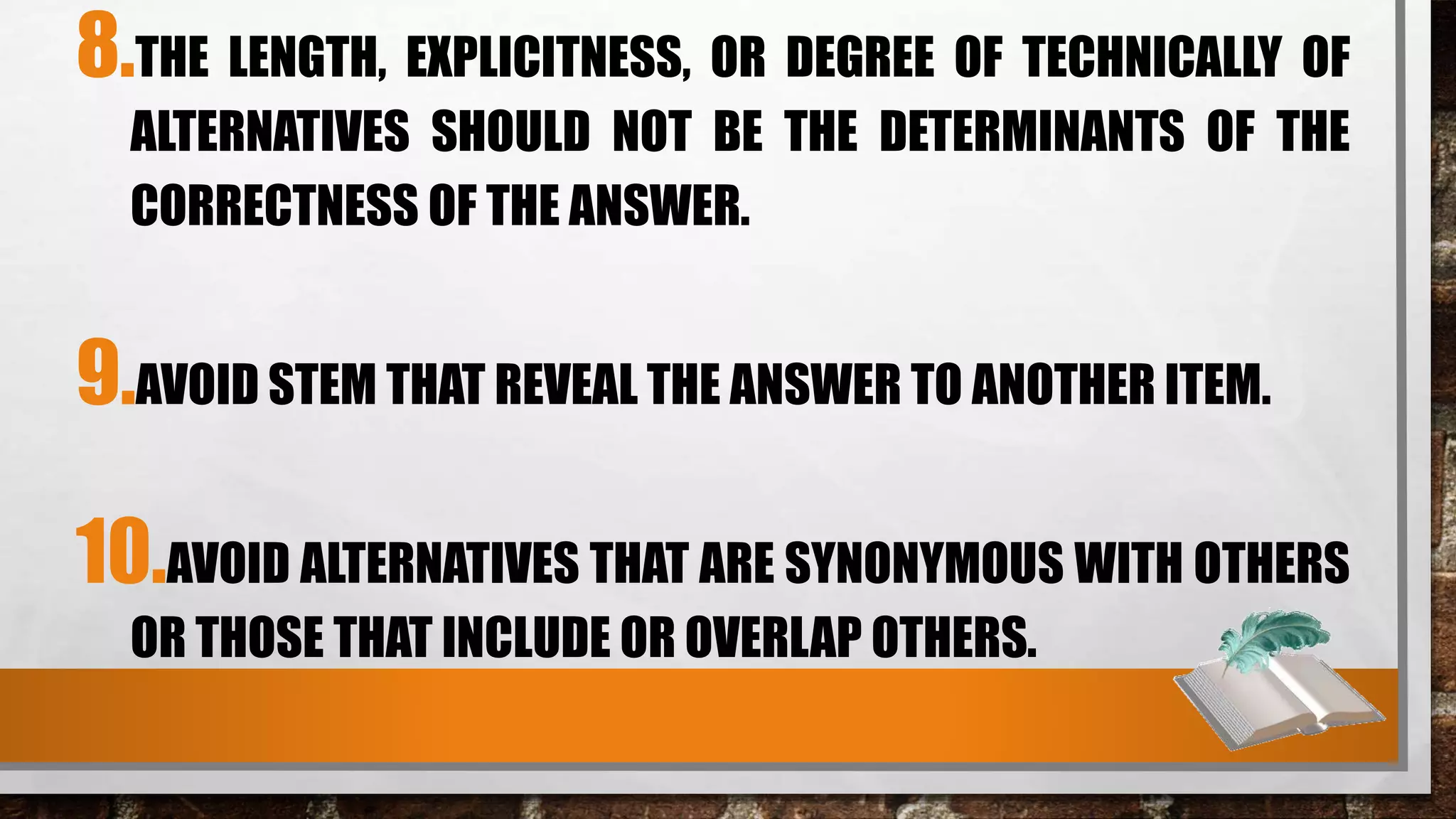 Constructing a true or false test | PPTX