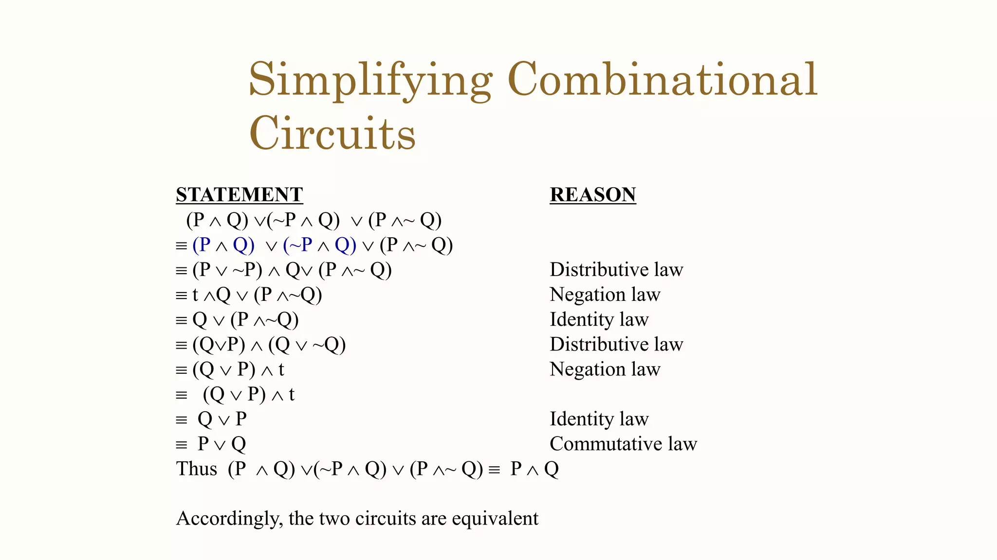 Constructing circuits for boolean expressions(gate) | PPTX