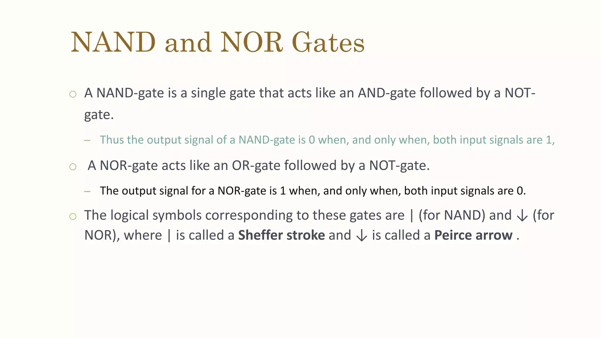 Constructing Circuits For Boolean Expressions Gate Ppt