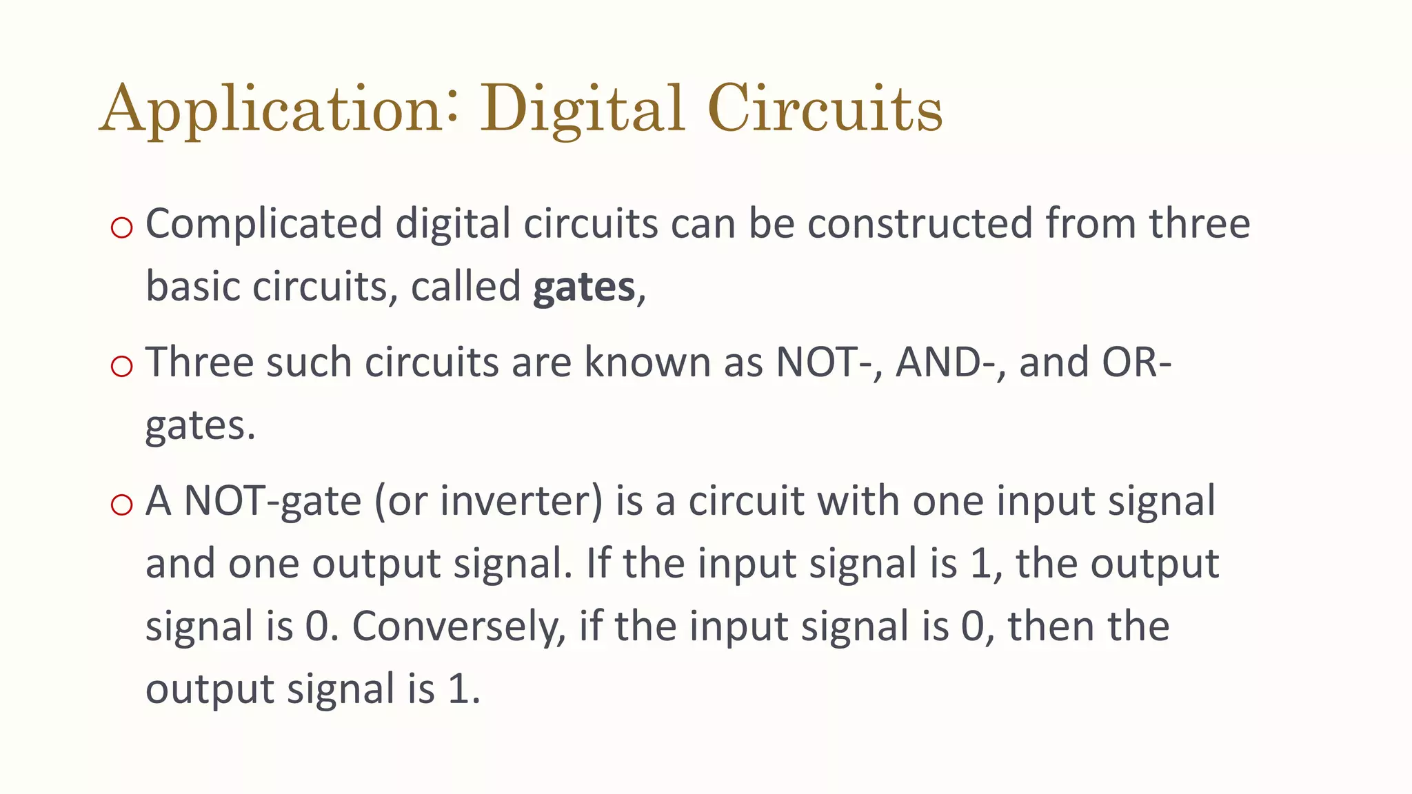 Constructing circuits for boolean expressions(gate) | PPTX