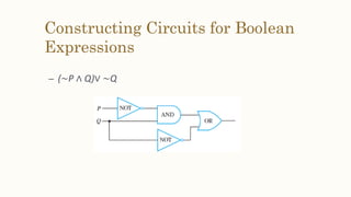 Constructing circuits for boolean expressions(gate) | PPTX