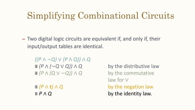 Constructing circuits for boolean expressions(gate) | PPTX