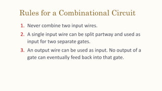 Constructing circuits for boolean expressions(gate) | PPTX