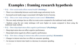 Constructing Hypothesis in your research | PPTX