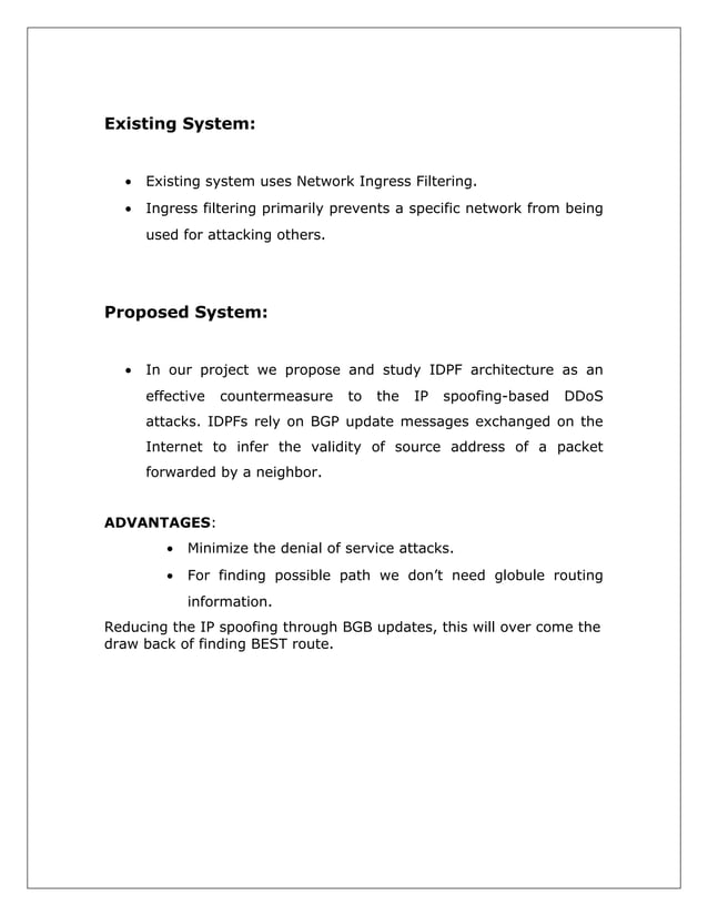 Constructing Inter Domain Packet Filters To Control Ip Synopsis Pdf