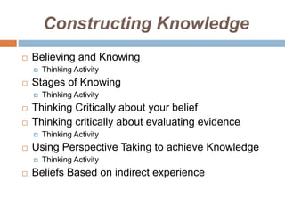 Constructing knowledge | PPT