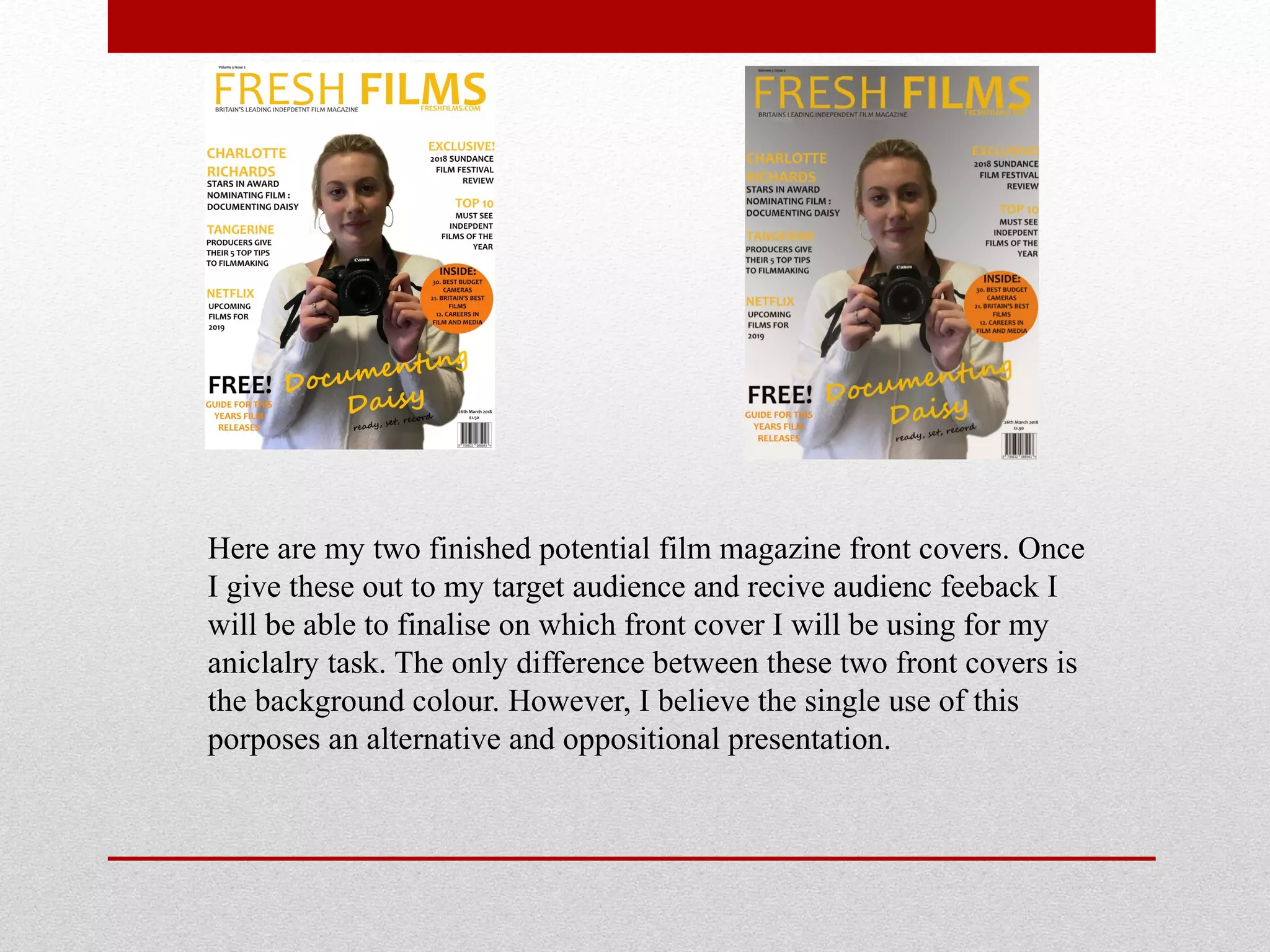 Constructing my Film Magazine Front Cover | ODP | Business | Business ...