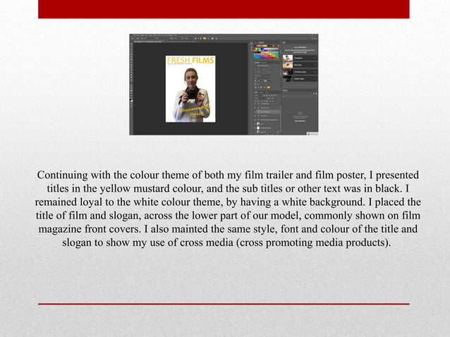 Constructing my Film Magazine Front Cover | ODP | Business | Business and Finance