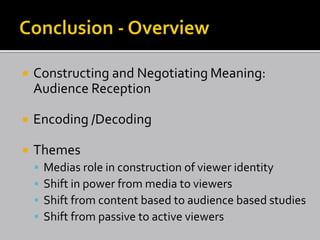 Constructing and Negotiating Meaning: Audience Reception | PPTX