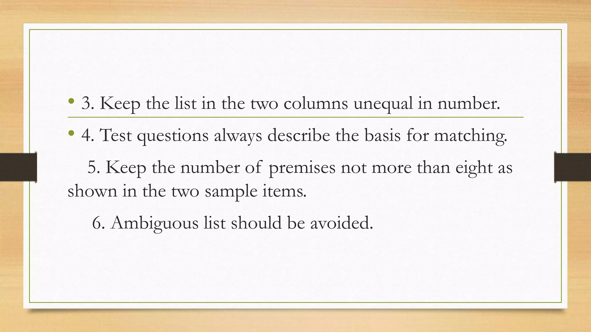 Constructing Objective Supply Type of Items | PPTX