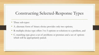 Constructing Objective Supply Type of Items | PPTX