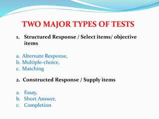 Constructing of tests | PPT