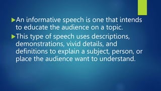 Constructing Personal Informative Speech.pptx | Science